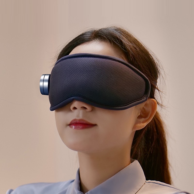 3D Smart Heated Eye Mask Relieve Eye Fatigue Hot Cold Therapy Vibration ...