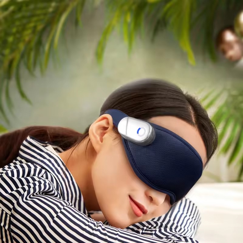 3D Smart Heated Eye Mask Relieve Eye Fatigue Hot Cold Therapy Vibration ...