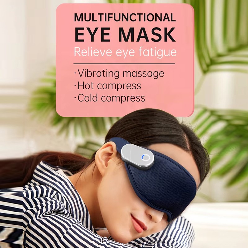 3D Smart Heated Eye Mask Relieve Eye Fatigue Hot Cold Therapy Vibration ...